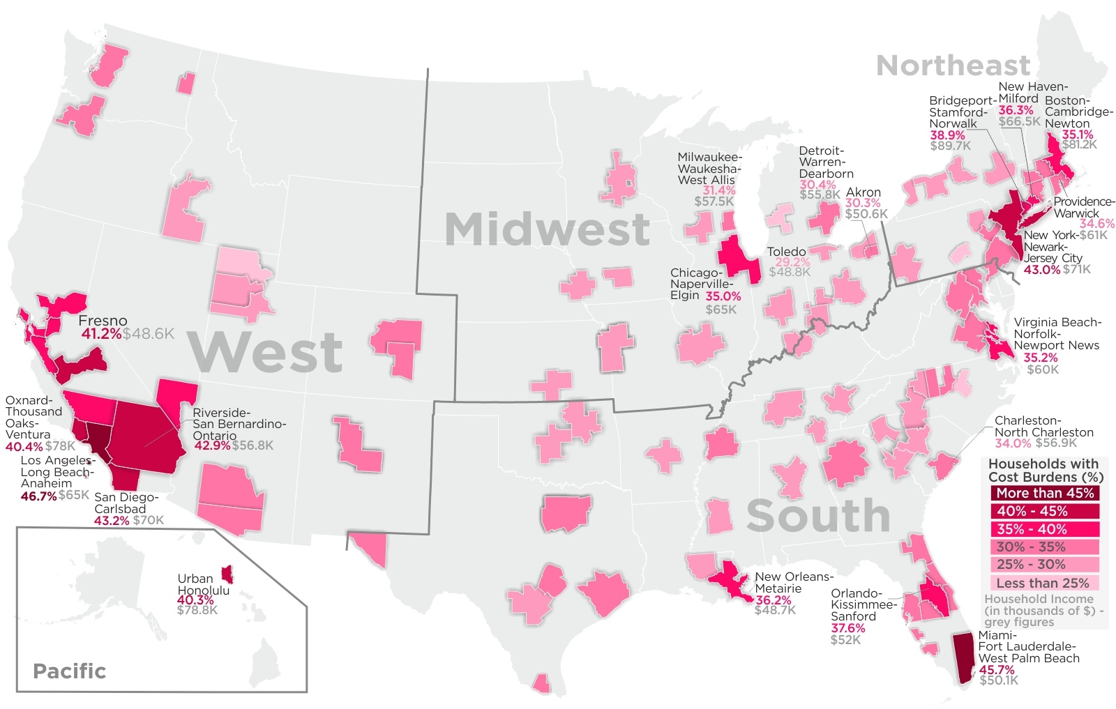 This Map Shows Where Americans Struggle to Afford Their Homes