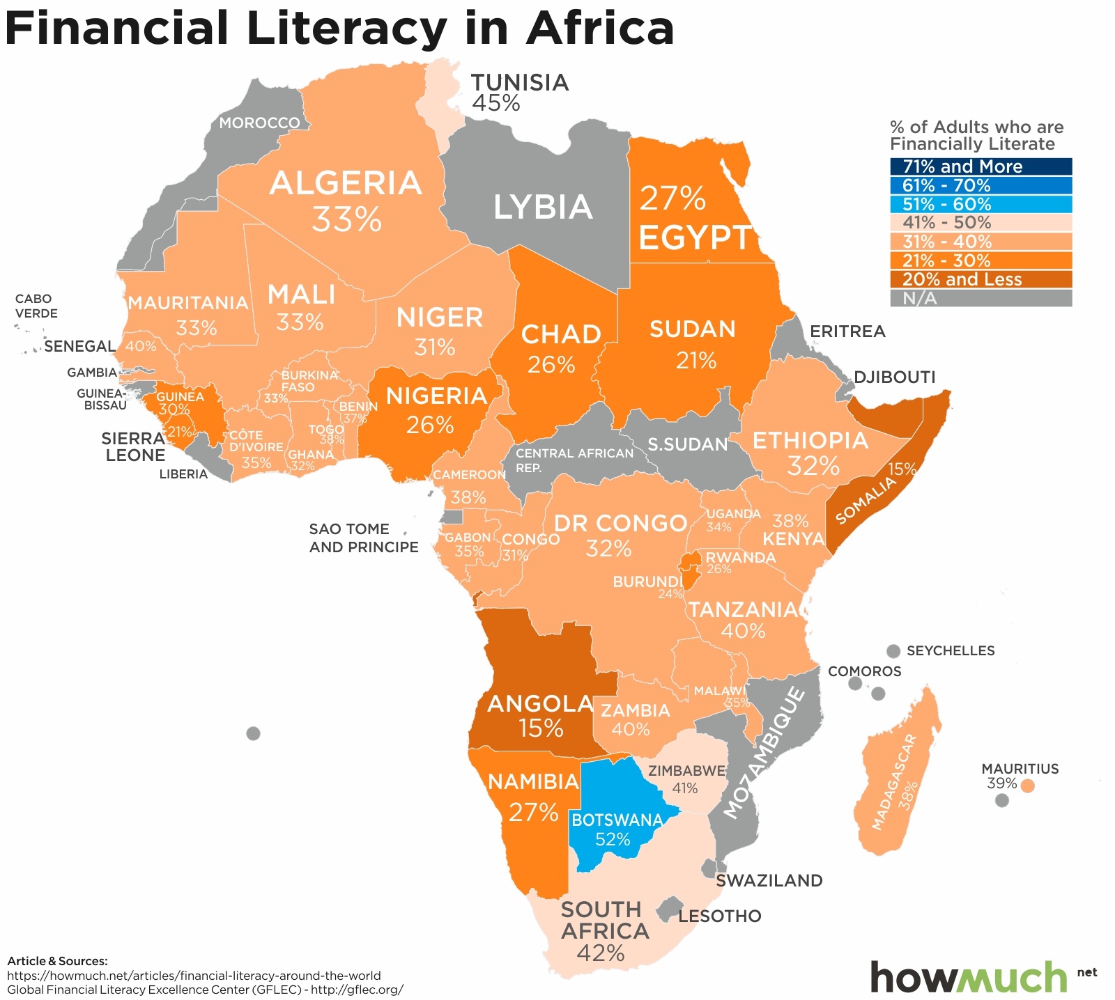 Visualizing Financial Literacy Rates Around The World Investment Watch Visualizing Financial Literacy Rates Around The World Investment Watch