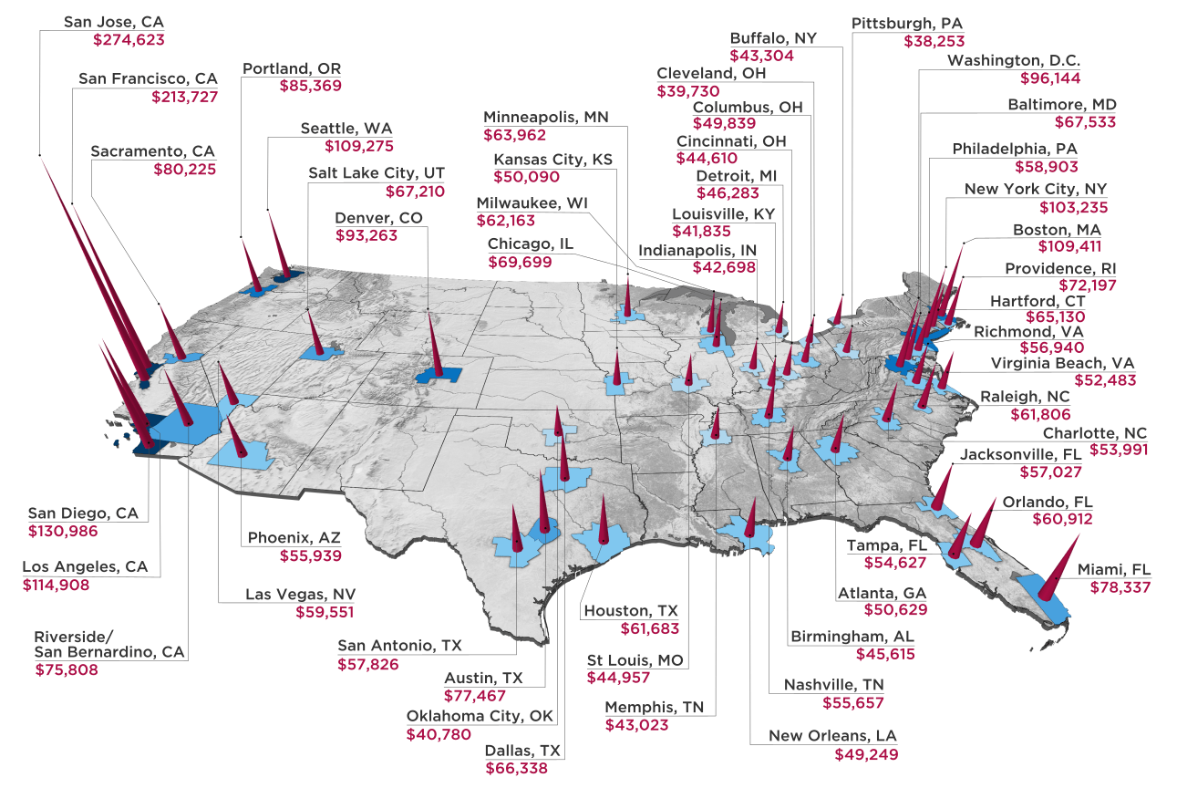 50 Largest Us Cities Map A Tale Of 50 Cities | Tableau Public