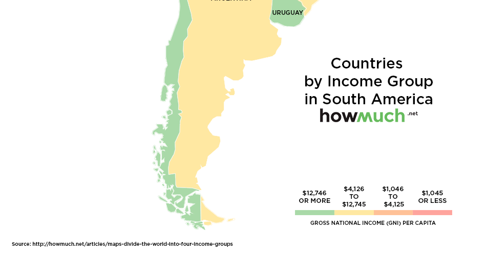 These Maps Divide the World into Four Income Groups