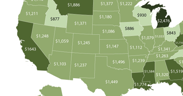 Visualizing Car Insurance Cost by State