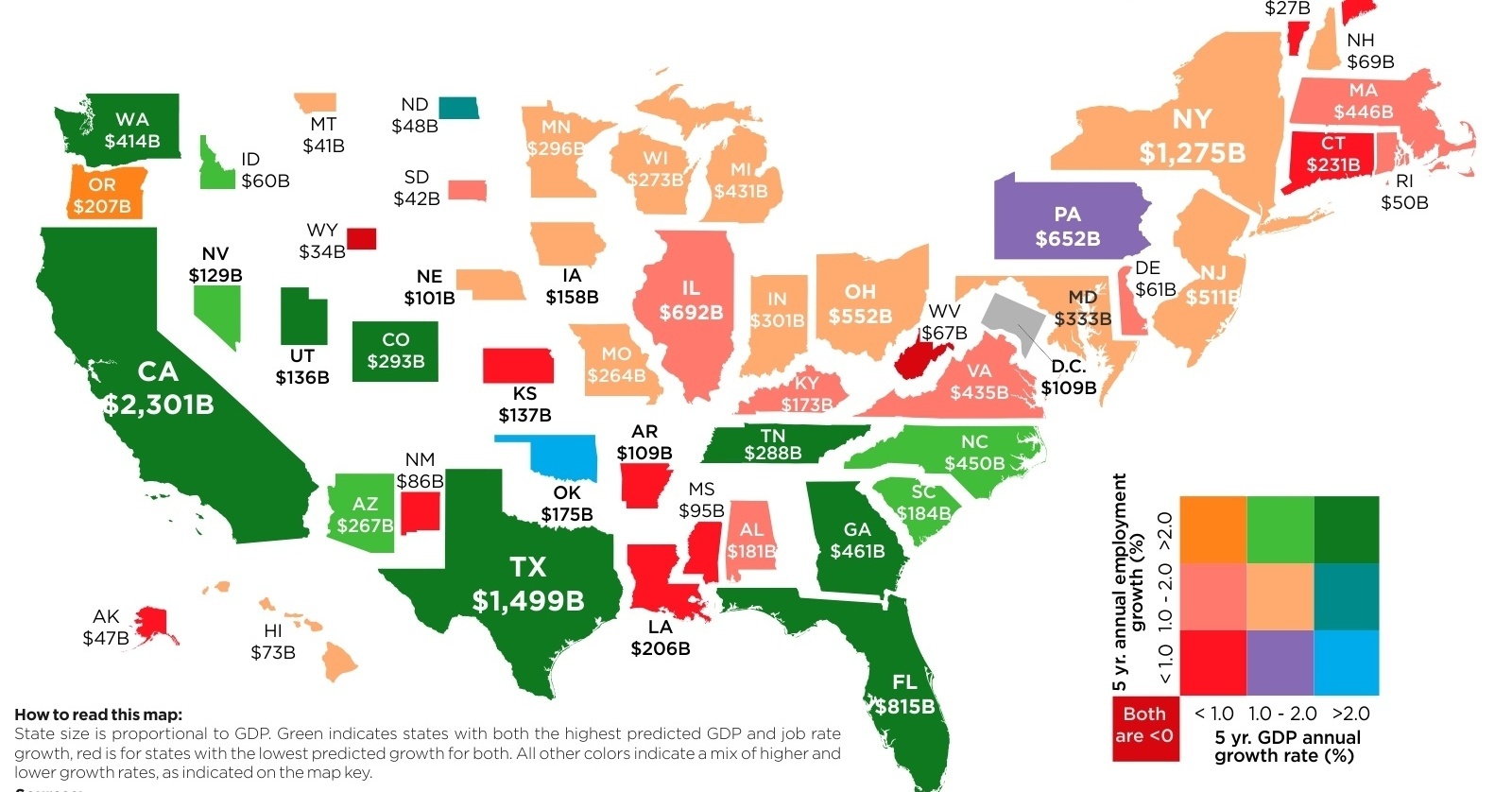 This Map Shows Which U.S. States Have Recovered from Recession (and ...